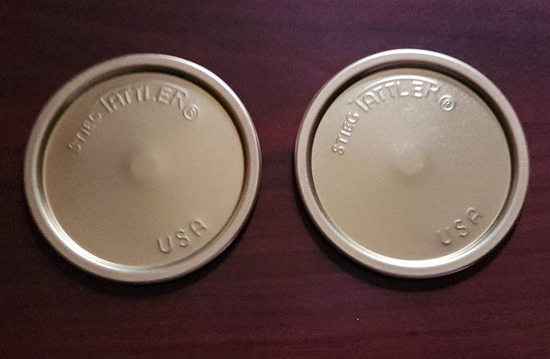 item 16] 50 Count Seal-Loc **DISPOSABLE** Wide Mouth Metal Lids (RUBBE ...